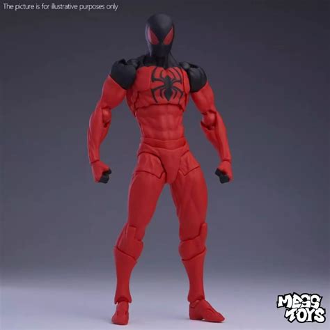 Ct Mess Toys Spiderman Action Figure Black Red Spider Man Symbiote Suit