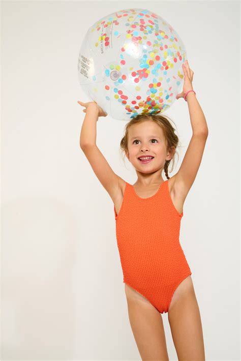 M Baloo Popcorn Orange One Piece Swimsuit For Girls Banana Moon®