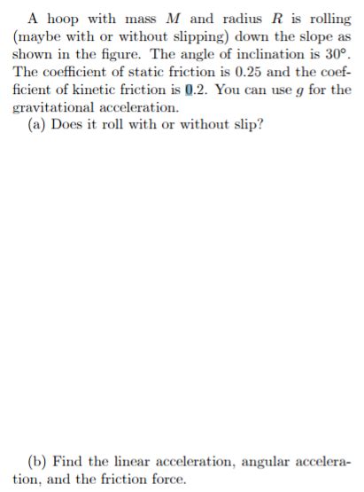 A Hoop With Mass M And Radius R Is Rolling Maybe