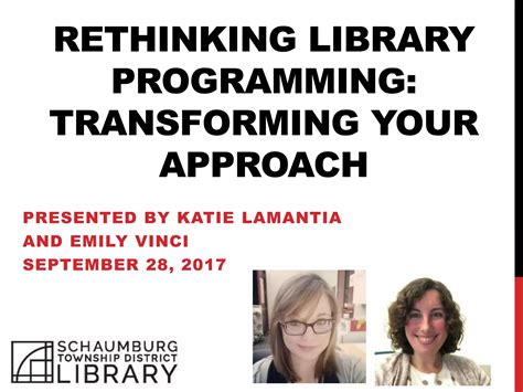 Rethinking Library Programming Transforming Your Approach September 2017 Ppt