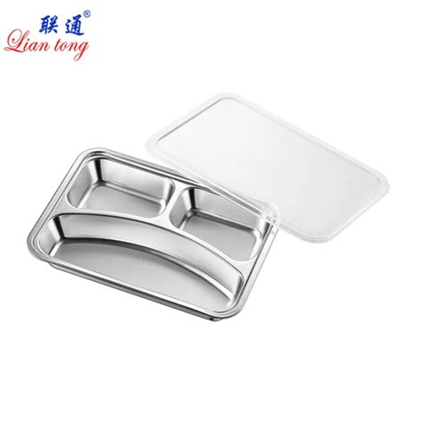 กล่องใส่อาหาร 3 ช่อง กล่องอาหารกลางวันสแตนเลส 3 ช่อง ปลอดภัยไร้สารปนเปื้อน Th