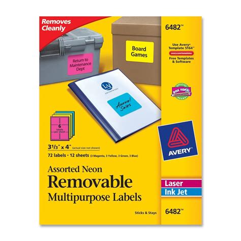 Avery Color Coding Labels Rectangle At Bennie Morris Blog