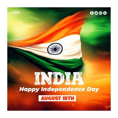 india happy independence day flag post design gd graphic