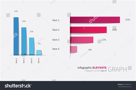 Vector Flat Design Graphs Values Percentage Stock Vector Royalty Free