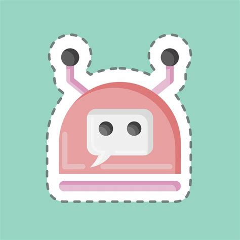 Sticker Line Cut Chatbot Related To Machine Learning Symbol Simple Design Editable Simple