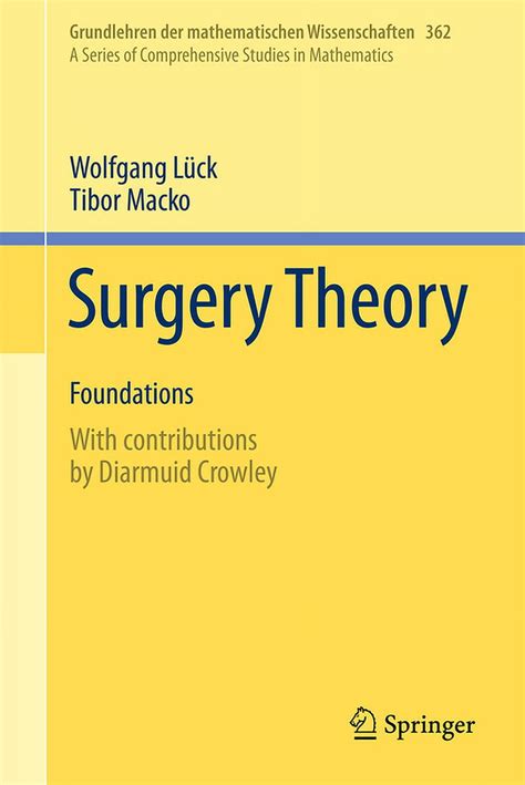 Grundlehren Der Mathematischen Wissenschaften Surgery Theory