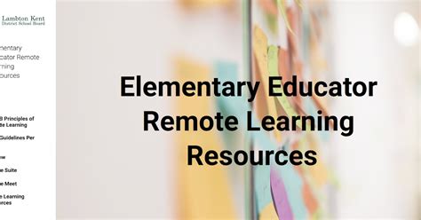 Lkdsb Elementary Program Department Lkdsb Elementary Remote Learning