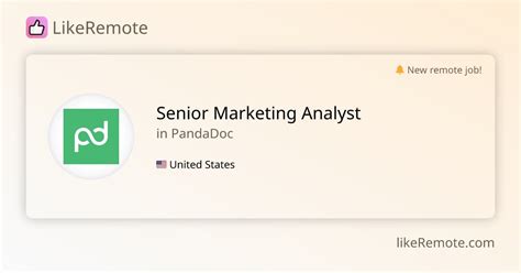 📩 Senior Marketing Analyst At 🏢 Pandadoc 📍remote Job In 🇺🇸 United States Rlikeremote
