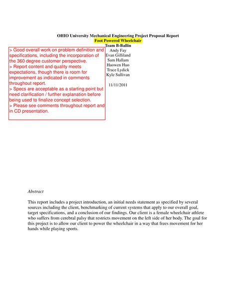 15 Engineering Project Proposal Examples To Download