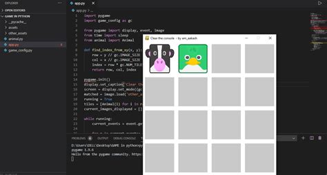 GitHub Am Aakash Clean The Console Based On Pygames Module