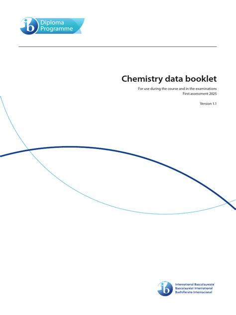 Chemistry Data Booklet 2025 11 Pdf Chemical Bond Materials