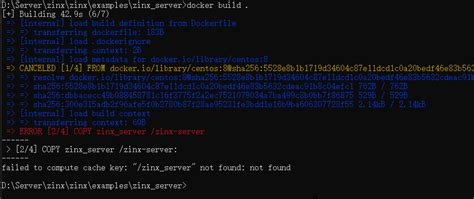 用docker 打包测试例子的server，报 zinx server 不存在 · issue 106 · aceld zinx · github