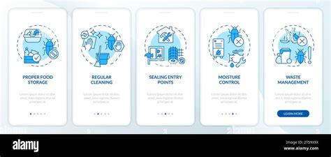 Walkthrough Integrated Pest Management With Blue Line Icons Stock Vector Image And Art Alamy