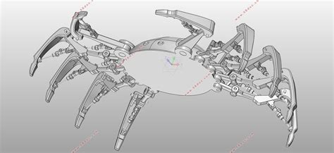 仿生蟹型爬行机构的设计 含CAD零件图装配图 UG三维图 机械 56设计资料网