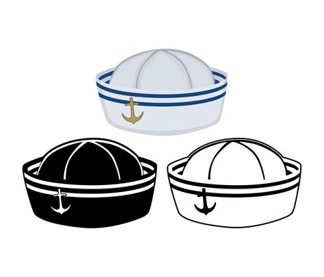 Set Sailor Hat Icon Marine Hat Vector Illustration 40872764 Vector Art