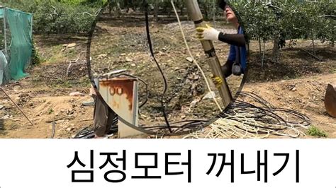 5마력 심정펌프 꺼내기 관정모터 3마력으로 교체하기 Youtube