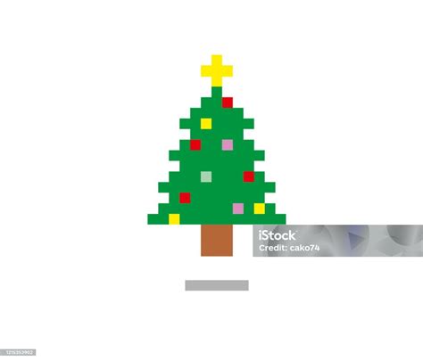Pixel Christmas Tree Stock Illustration Download Image Now