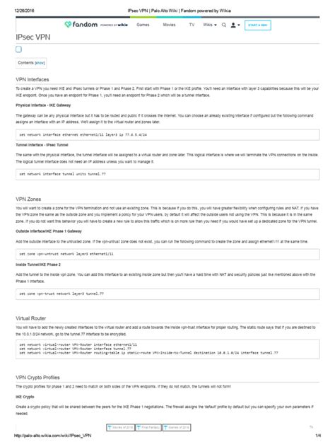 Ipsec Vpn Palo Alto Wiki Fandom Powered By Wikia Pdf Virtual