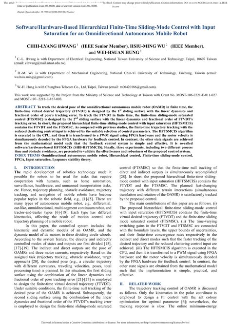 PDF Software Hardware Based Hierarchical Finite Time Sliding Mode