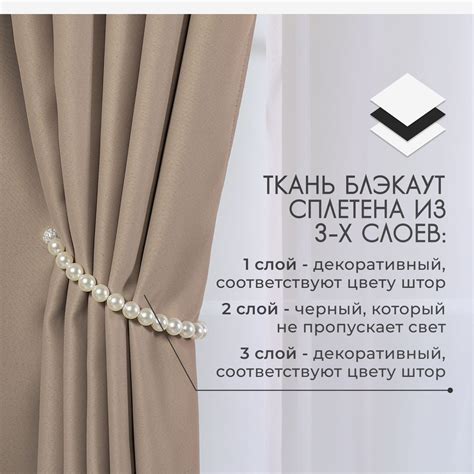 Комплект штор Premium Home Blackout Шторы блэкаут , 270х150см, песочный ...