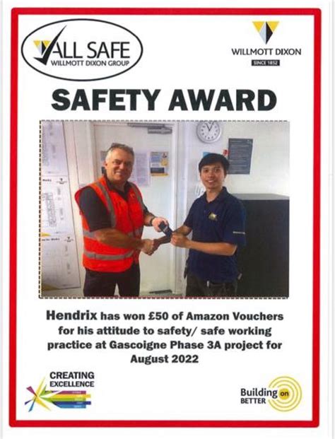 Jason Devitt On Linkedin Great To See One Of Our Employees Being Rewarded For A Health And Safety…