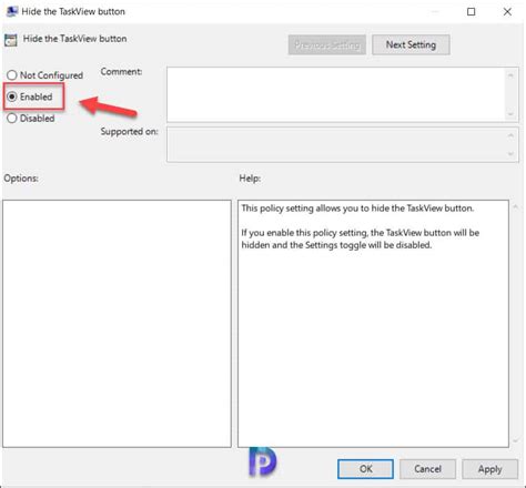 Hide The Task View Button Using Group Policy