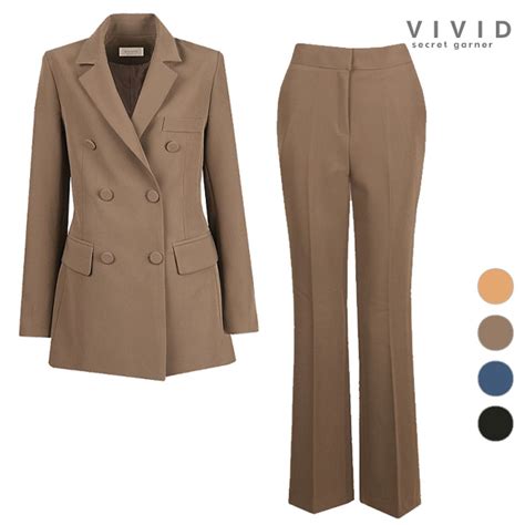 포스티 Vivid Set 여성 로블 봄가을 정장자켓 정장팬츠 세트