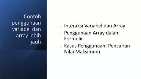 Variable Dan Arraypptx