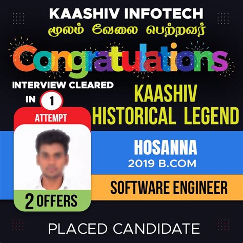 Venkatesan Prabu On Linkedin Congrats Hosanna Job Profile Software Engineer Wishes From