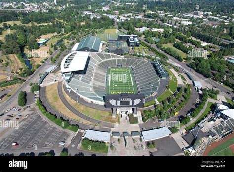 An Aerial View Of Autzen Stadium On The Campus Of University Of Oregon Saturday June 12 2021