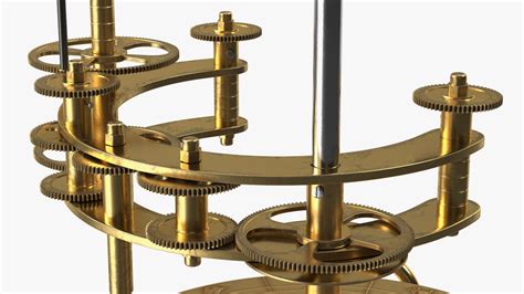 Antique Brass Orrery Solar System Rigged 3d Model 39 Max Free3d