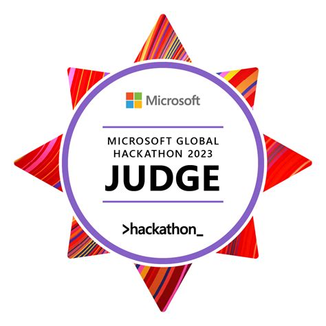 Microsoft Global Hackathon 2023 Judge Credly