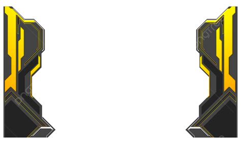 스트리밍을 위한 추상 노란색과 검은색 게임 배너 테두리 배너 테두리 스트리밍 클립 아트 Png 일러스트 및 Psd 이미지 무료 다운로드 Pngtree