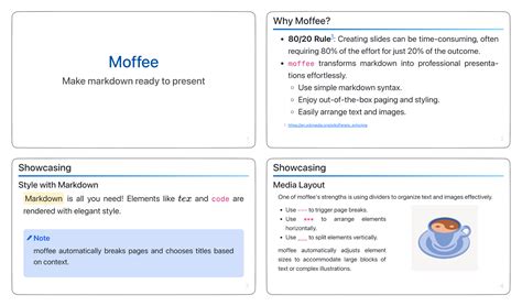 Github Wbopanmoffee Moffee Make Markdown Ready To Present