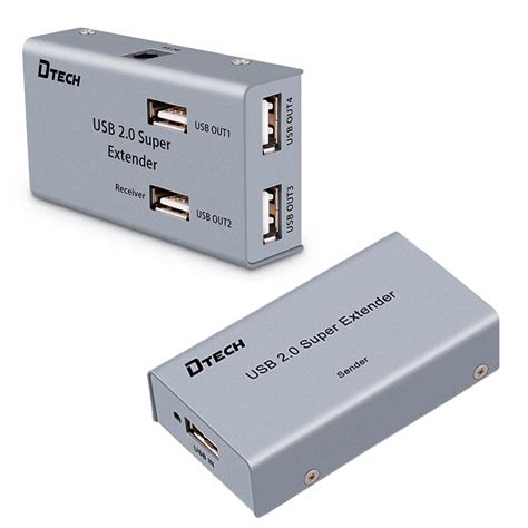 Amazon Com DTech USB Extender Over Cat5E 6 164ft USB2 0 Over Ethernet Extension Adapter With 4