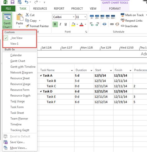 How To Customize Your Own View In Microsoft Project 2013 EPMA Insights
