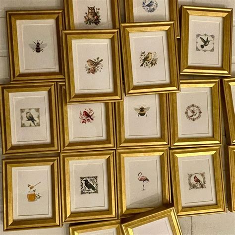 Gold Framed Birds And Bees Art Prints 18 Styles Etsy