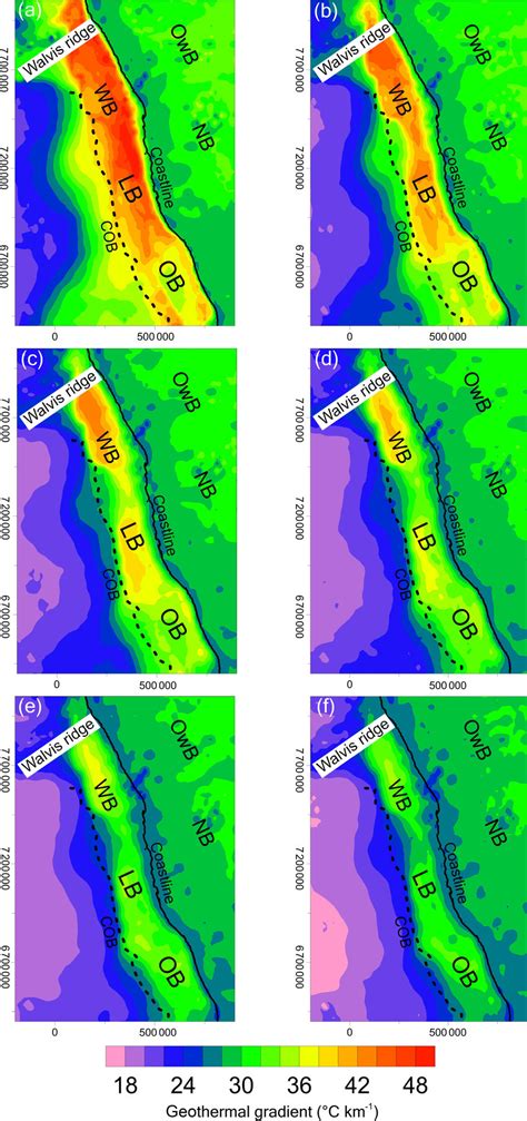Geothermal Gradient • C Km −1 At The Sw African Margin The Download Scientific Diagram