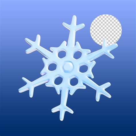 Premium Psd Snowflake 3d Illustration
