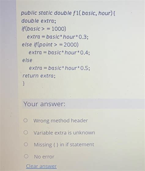 Solved Public Static Double F1 Basic ﻿hour Double