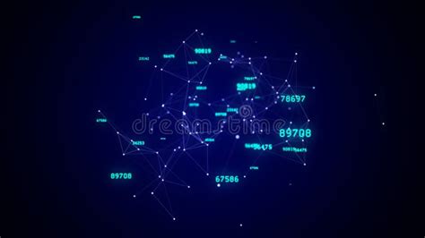 Futuristic Geometric Network Structure With Connecting Dots And Lines