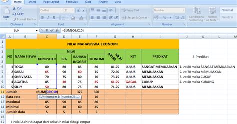 Formula Pada Microsoft Excel Macam Macam Formula Ms Excel