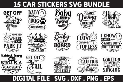 Car Stickers Svg Bundle Graphic By T Shirtdesign Bundle · Creative Fabrica