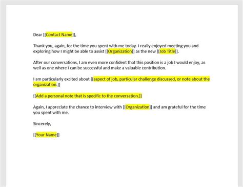 Interview Thank You Letter Template Thank You Letter Thank You
