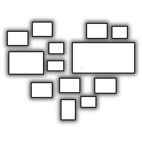Vector Empty Collage Board Eleven Frames Photo Eps 10 Stock Illustration Illustration Of