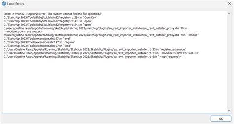 Error Upon Opening Sketchup Rsketchup