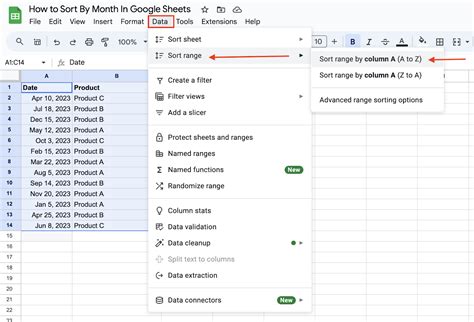 How To Sort By Month In Google Sheets