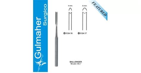 Ballenger Septum Gouge And Chisel Rhinoplasty Instruments