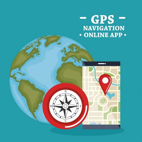 Free Vector Smartphone With Gps Navigation App