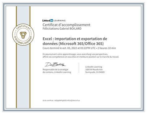 gabriel boilard on linkedin certificate of completion